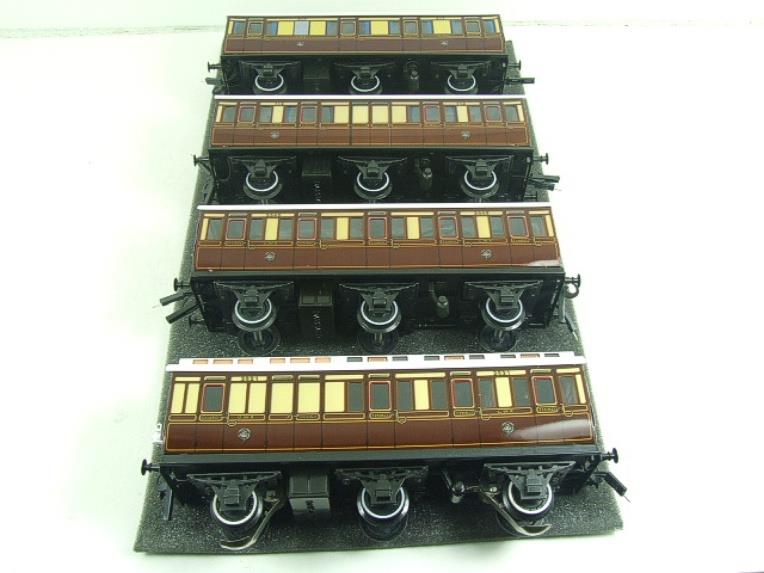 Darstaed O Gauge "GWR" Great Western Six Wheel Passenger x4 Coaches Set ...