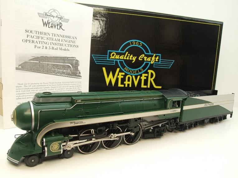 Weaver O Gauge Brass "Southern Tennessean 4-6-2 Pacific" R/N 1380 Boxed ...