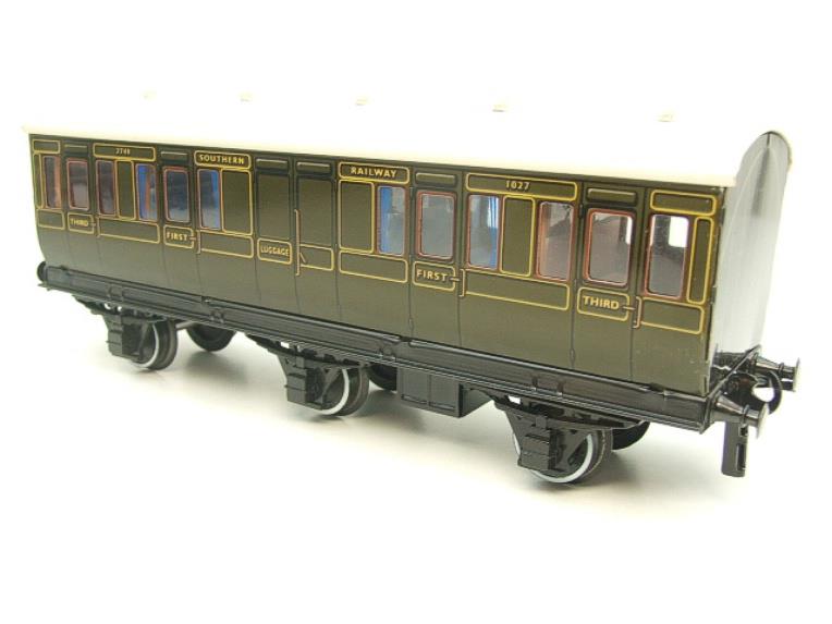 Darstaed O Gauge Southern Six Wheel White Roof x4 Coaches Set 2/3 Rail ...