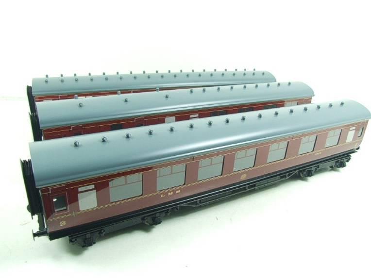 Ace Trains O Gauge C18B LMS Maroon Stanier Coaches x3 Boxed 2/3 Rail ...